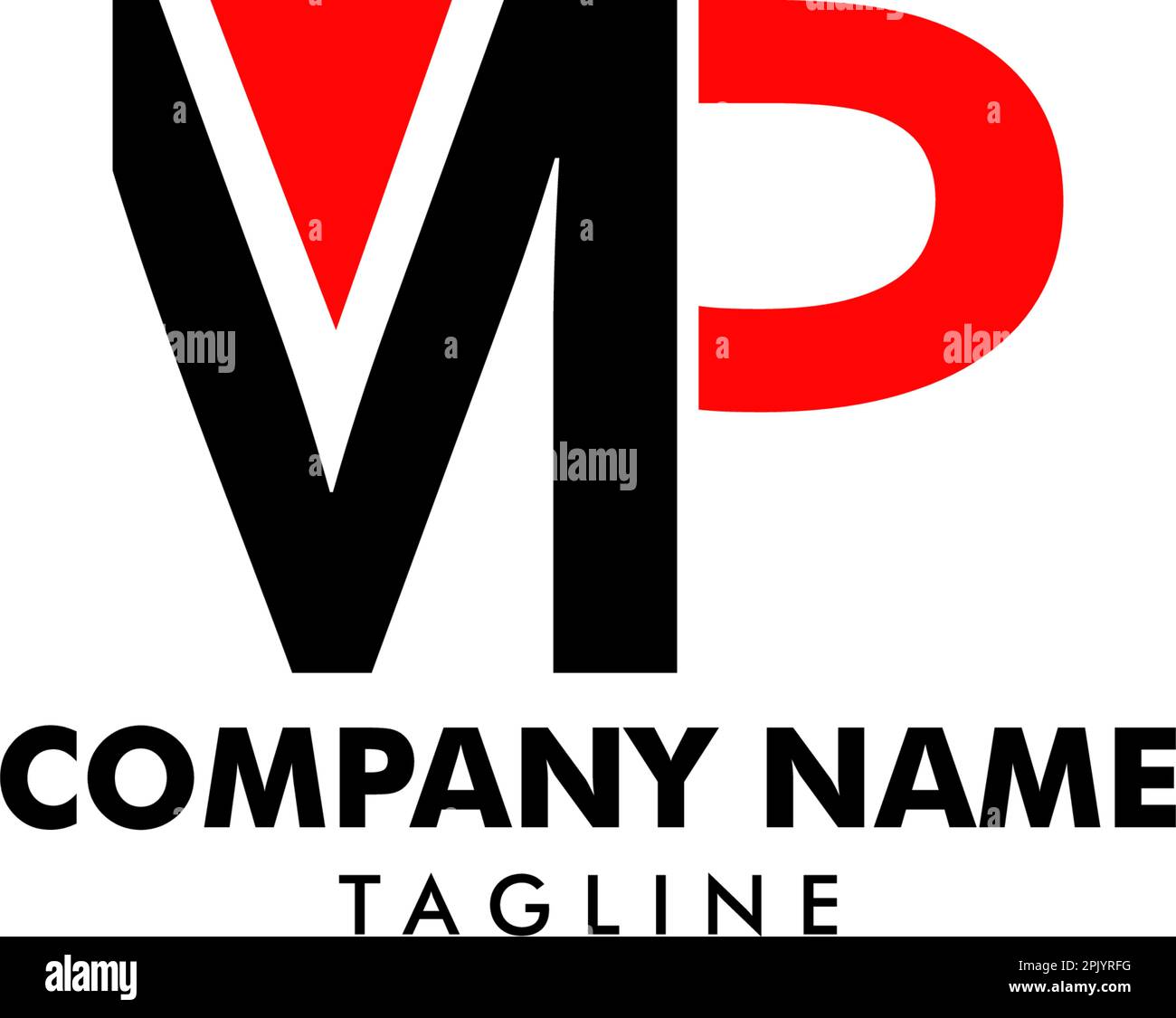 Initial Letter MP Logo Design vector Stock Vector Image & Art - Alamy