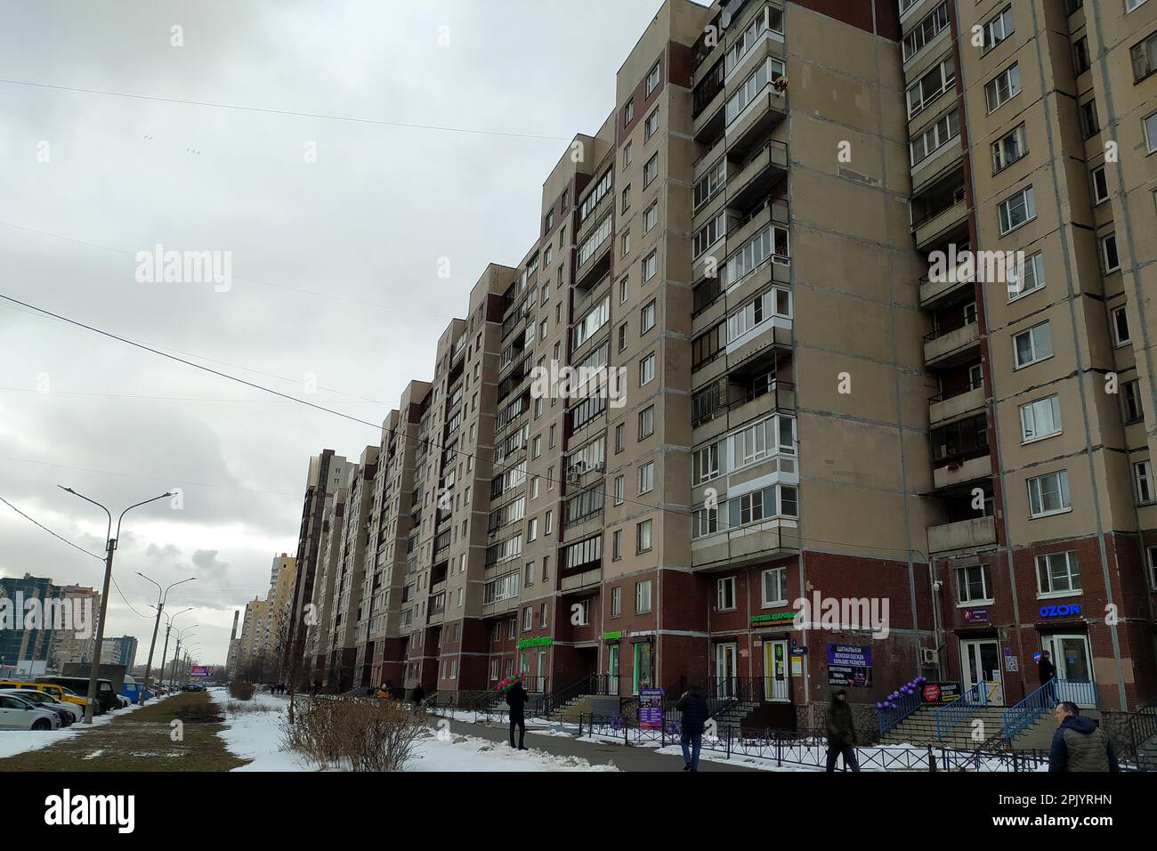 Russian Federation. Saint-Petersburg. Spring, April 2023. Residential ...
