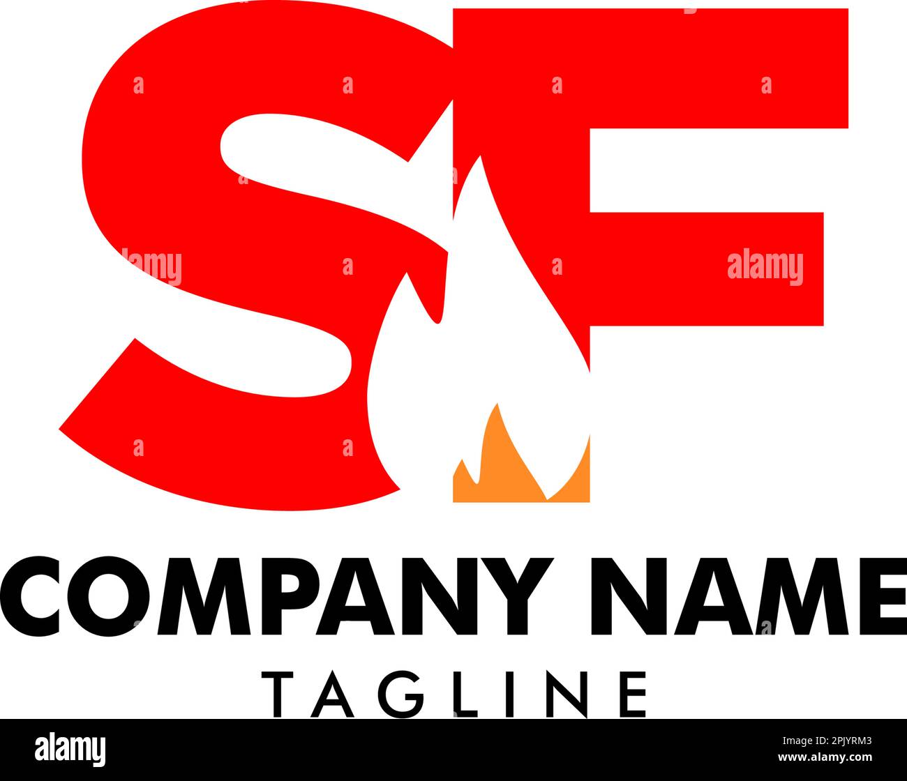 Initial Letter SF Fire Logo Design Stock Vector Image & Art - Alamy
