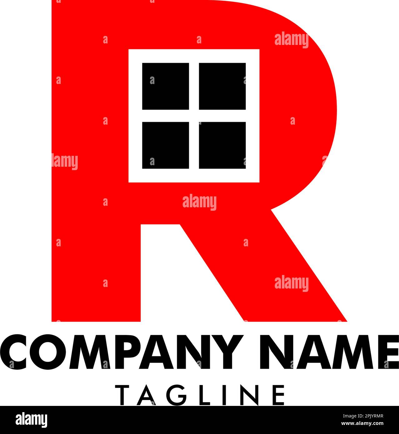 Initial Letter R House Logo Template Stock Vector Image & Art - Alamy