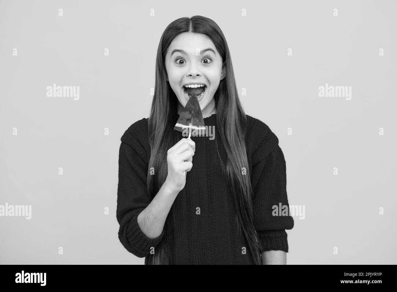 Child with lollipops candy. Stop eating sweets, sugar addiction. Teen ...
