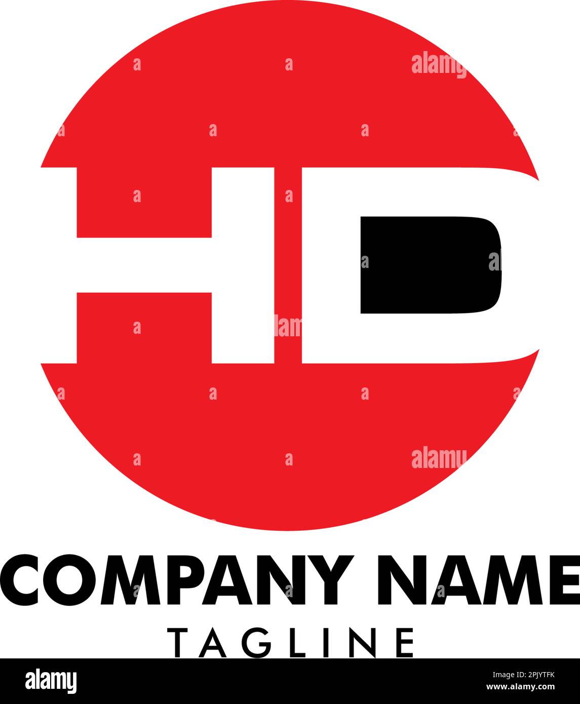 Initial Letter HD Logo Template Design Stock Vector Image & Art - Alamy