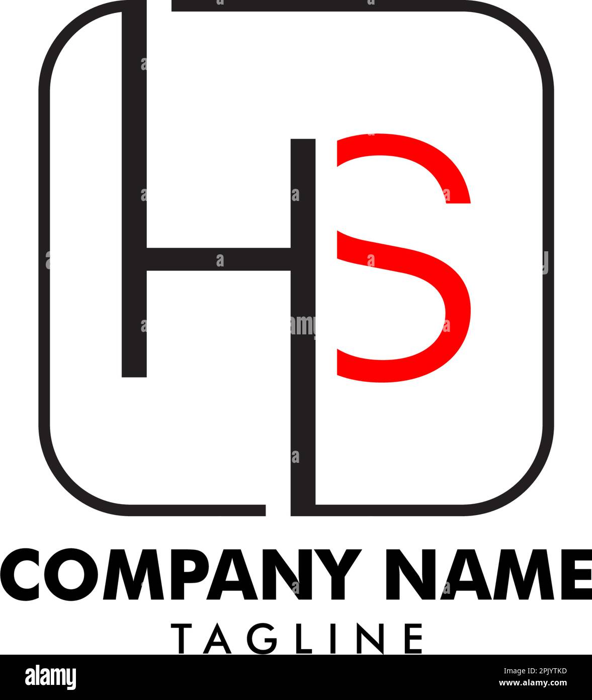 Initial Letter HS Logo Template Design Stock Vector Image & Art - Alamy