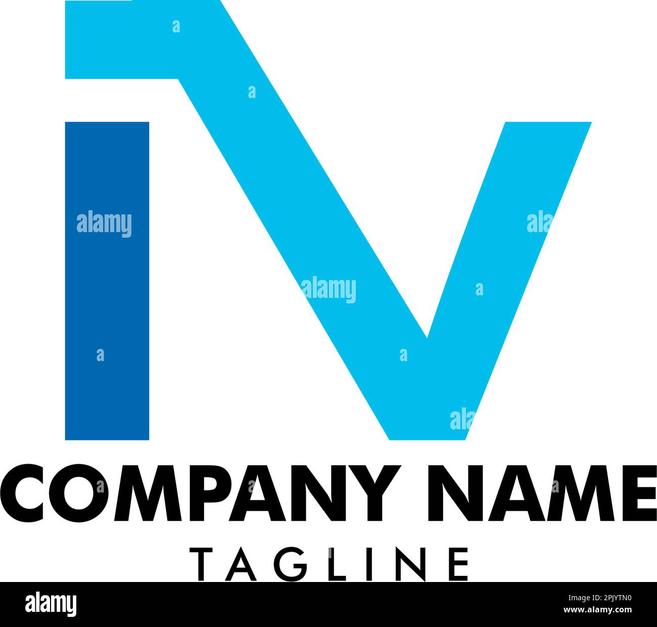 Initial Letter IV Logo Template Design Stock Vector Image & Art - Alamy