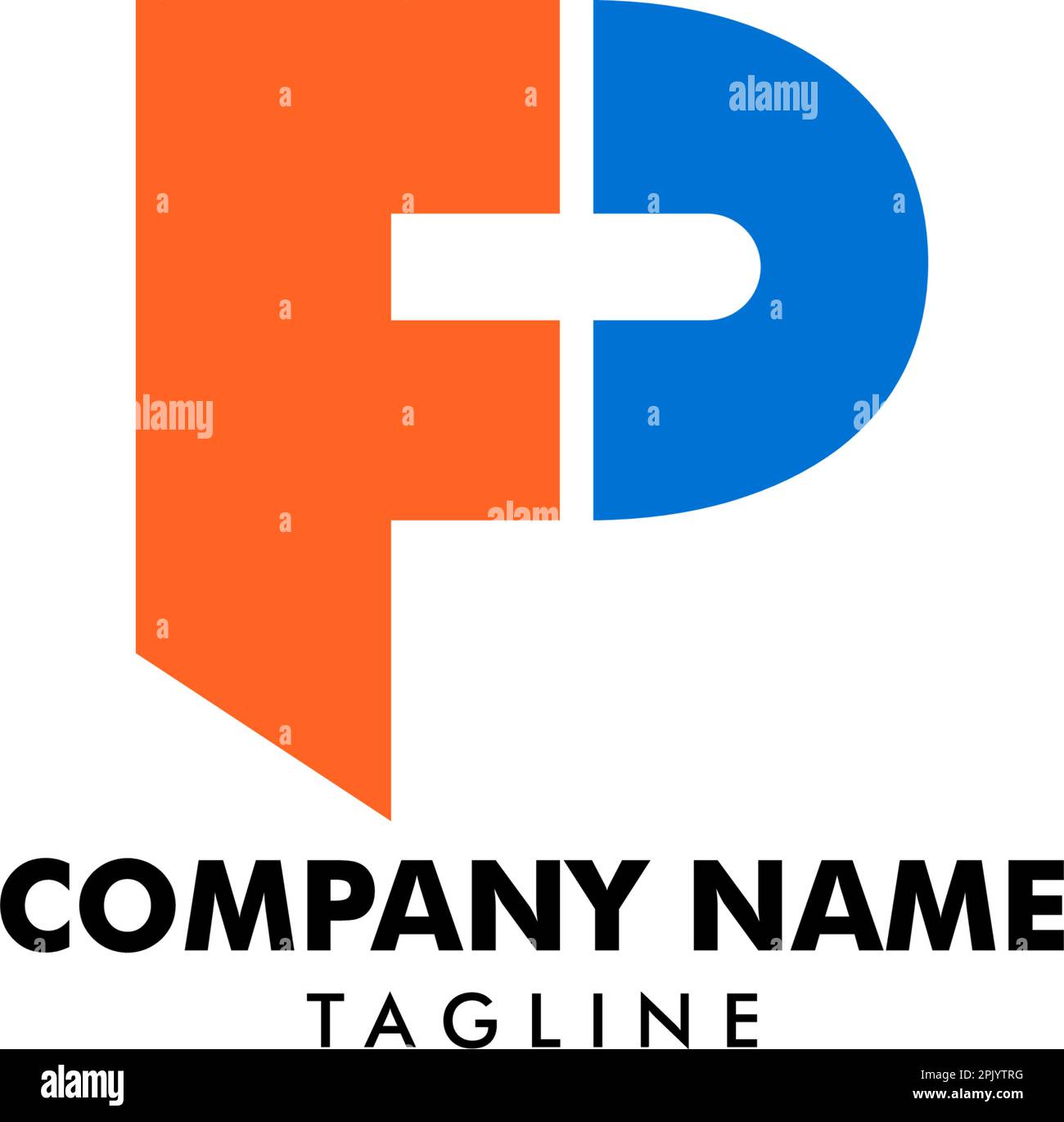 Initial fp logo vector vectors hi-res stock photography and images - Alamy