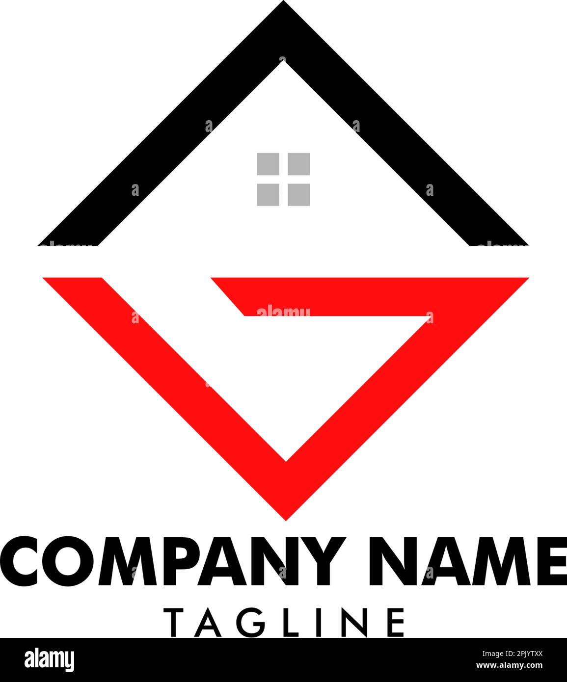 Initial Letter G House Real Estate Logo Design Stock Vector Image & Art ...