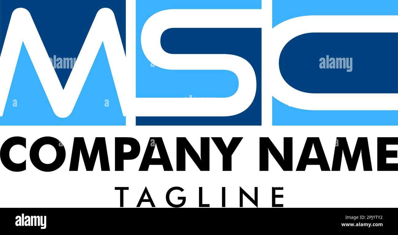 Initial Letter MSC Logo Template Design Stock Vector Image & Art - Alamy