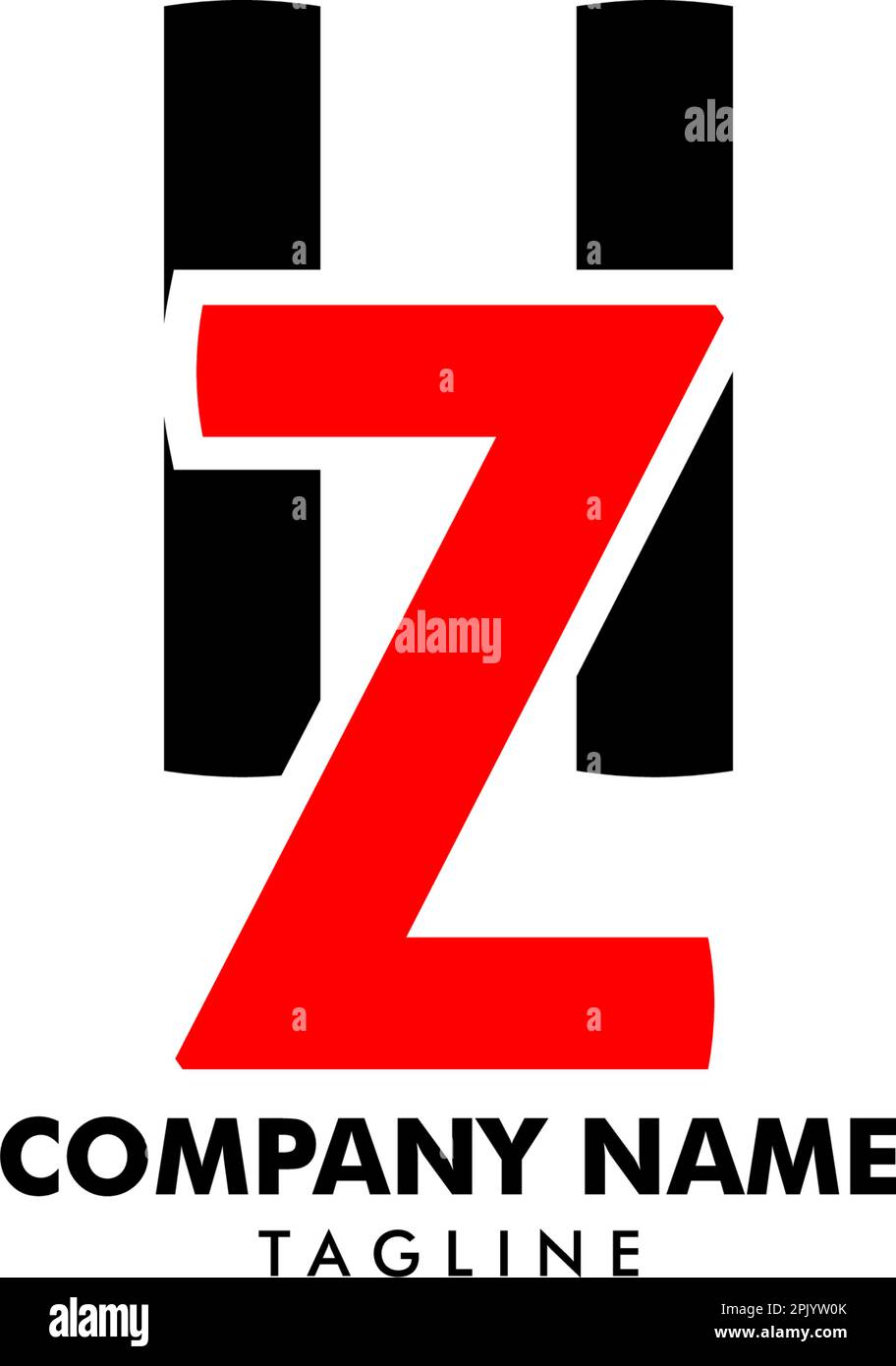Initial Letter HZ Logo Template Design Stock Vector Image & Art - Alamy