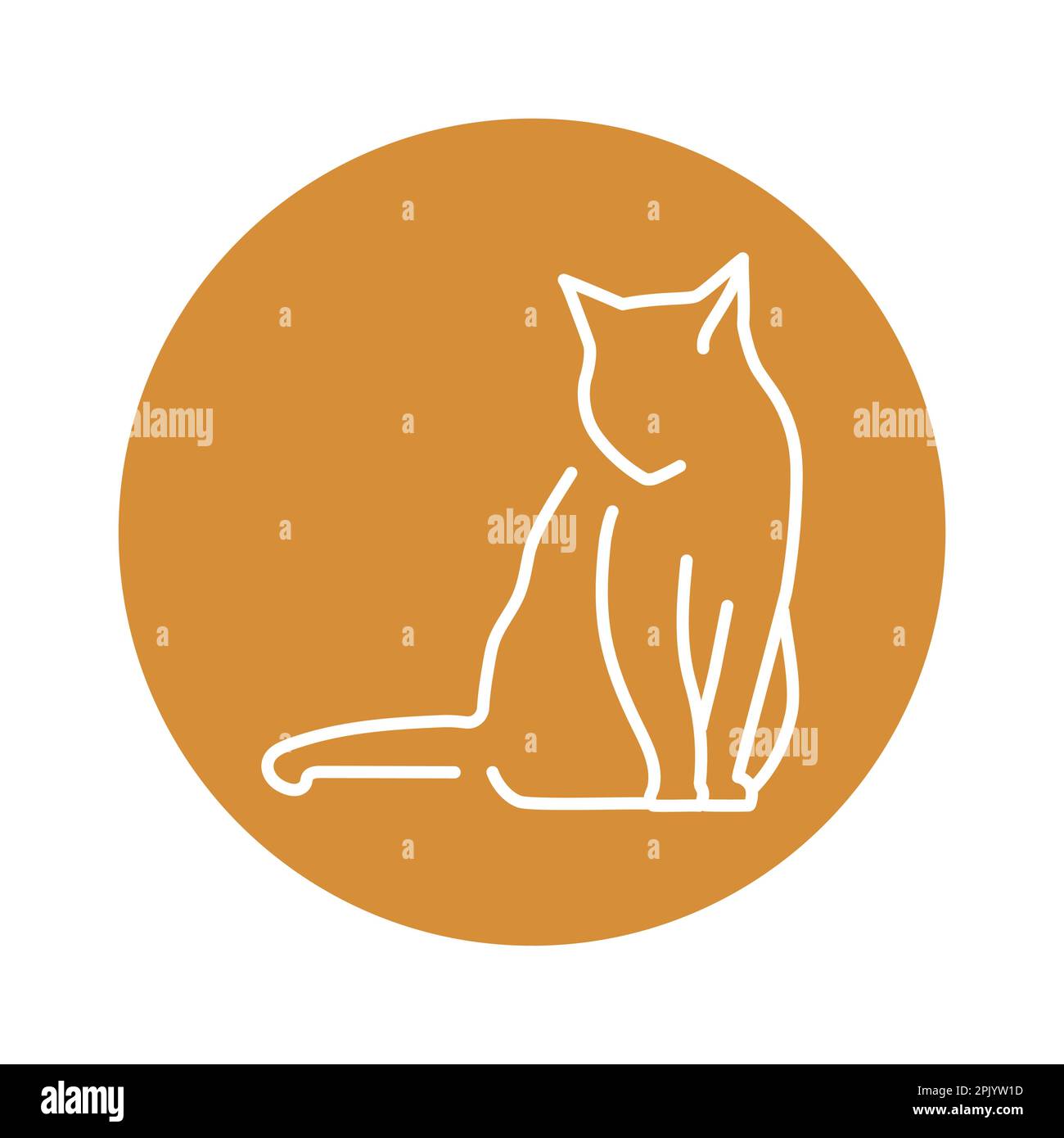 Cat enjoy rest color line icon. Pictogram for web page, mobile app ...