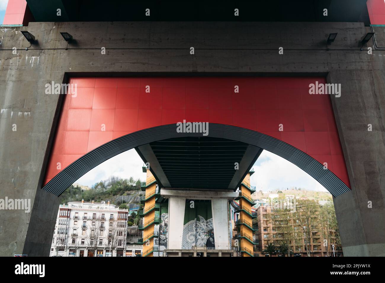 Bilbao, Bridge - April 2nd, 2023: Modern bridge of La Salve crossing ...