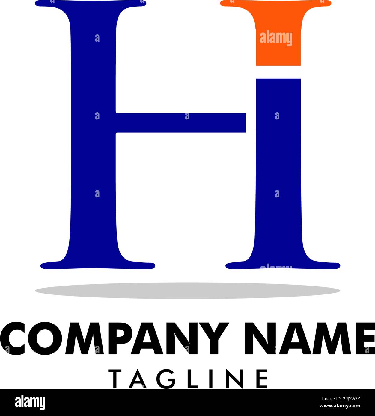 Initial Letter HI Logo Template Design Stock Vector Image & Art - Alamy