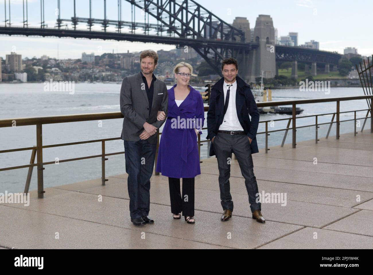 Meryl Streep, Colin Firth and Dominic Cooper hold a press conference ...