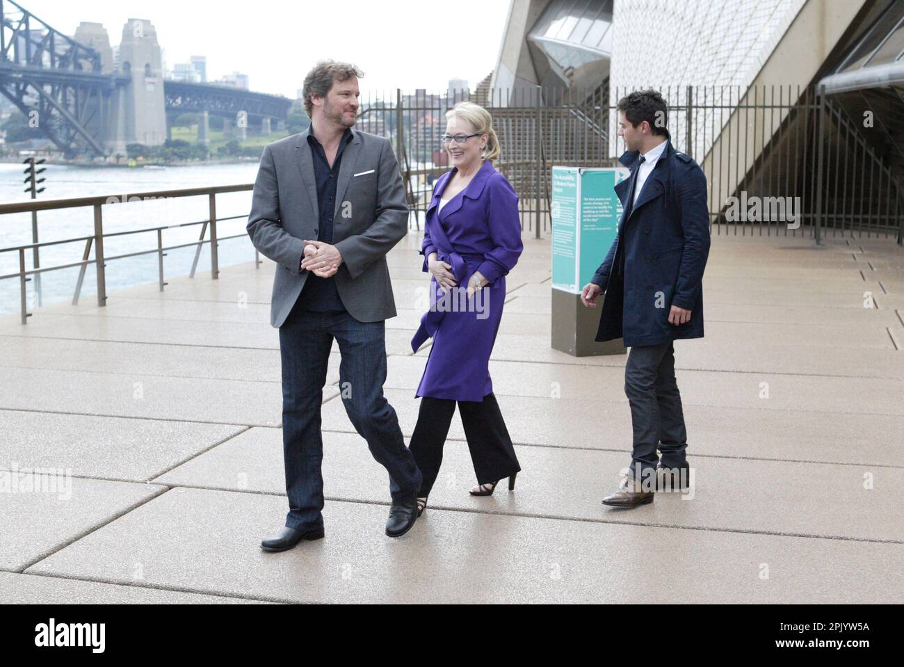 Meryl Streep, Colin Firth and Dominic Cooper hold a press conference ...