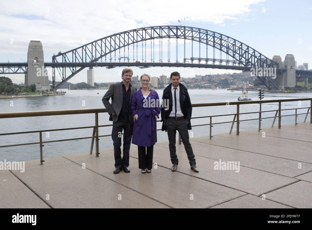 Meryl Streep, Colin Firth and Dominic Cooper hold a press conference ...