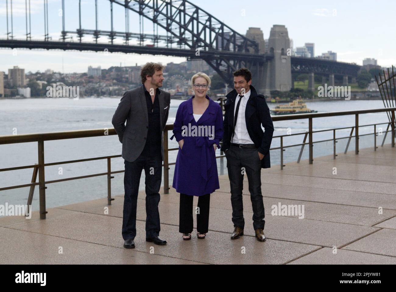 Meryl Streep, Colin Firth and Dominic Cooper hold a press conference ...