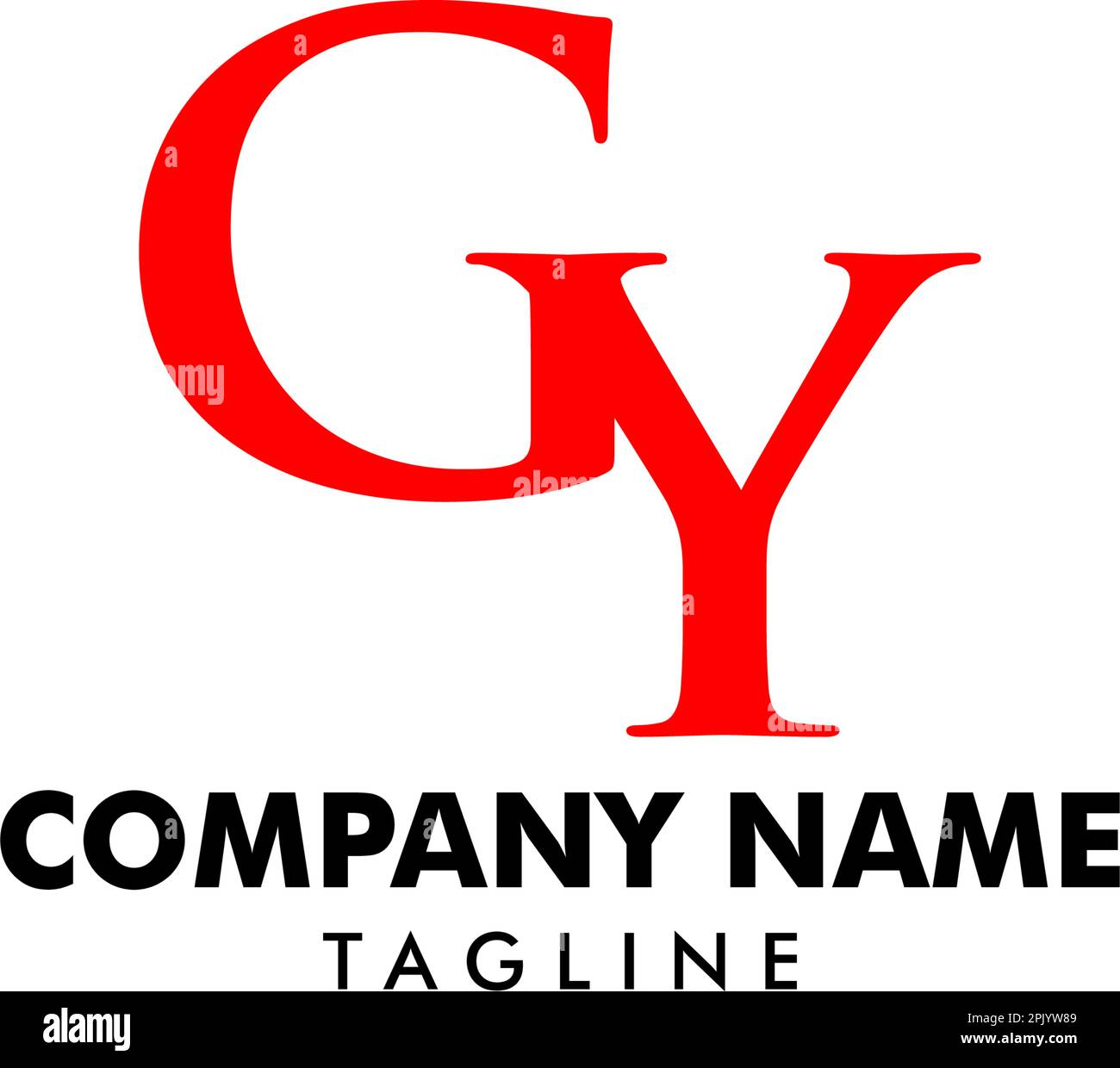 Initial Letter GY Logo Template Design Stock Vector Image & Art - Alamy