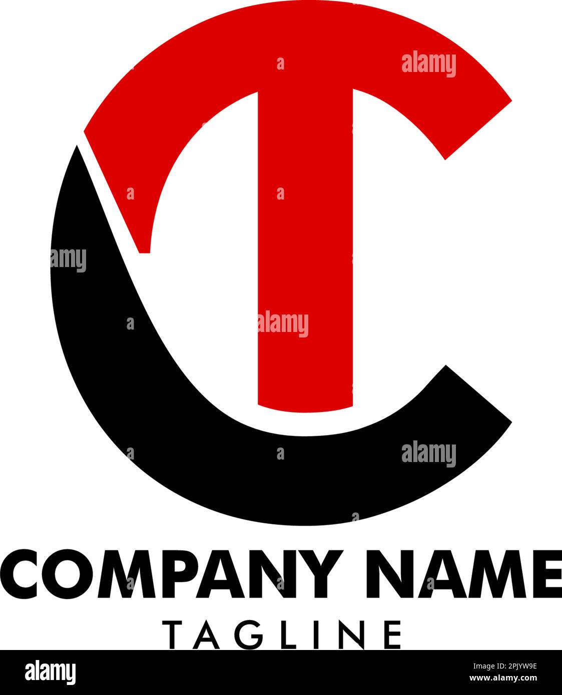 Ct red logo Stock Vector Images - Alamy