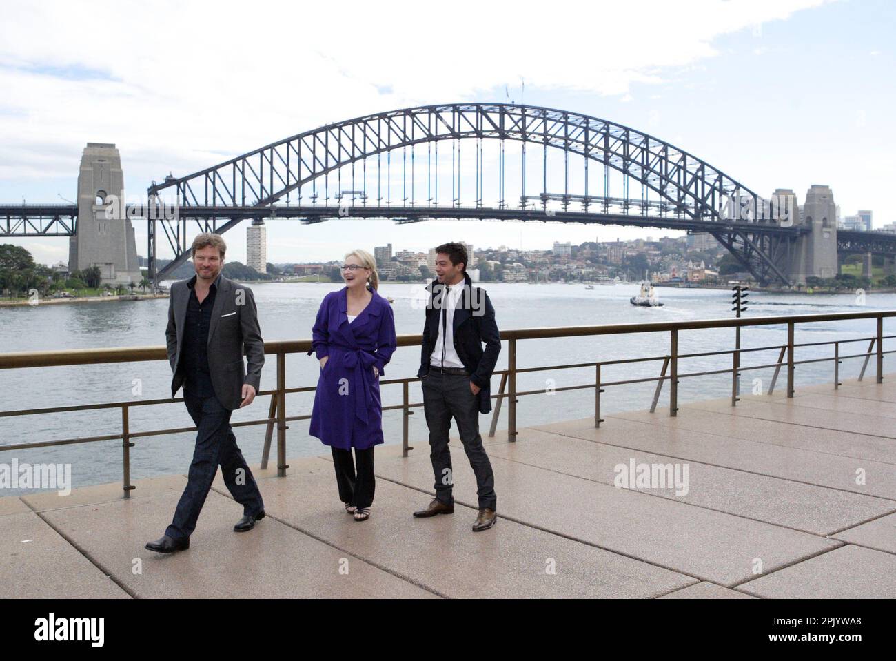 Meryl Streep, Colin Firth and Dominic Cooper hold a press conference ...