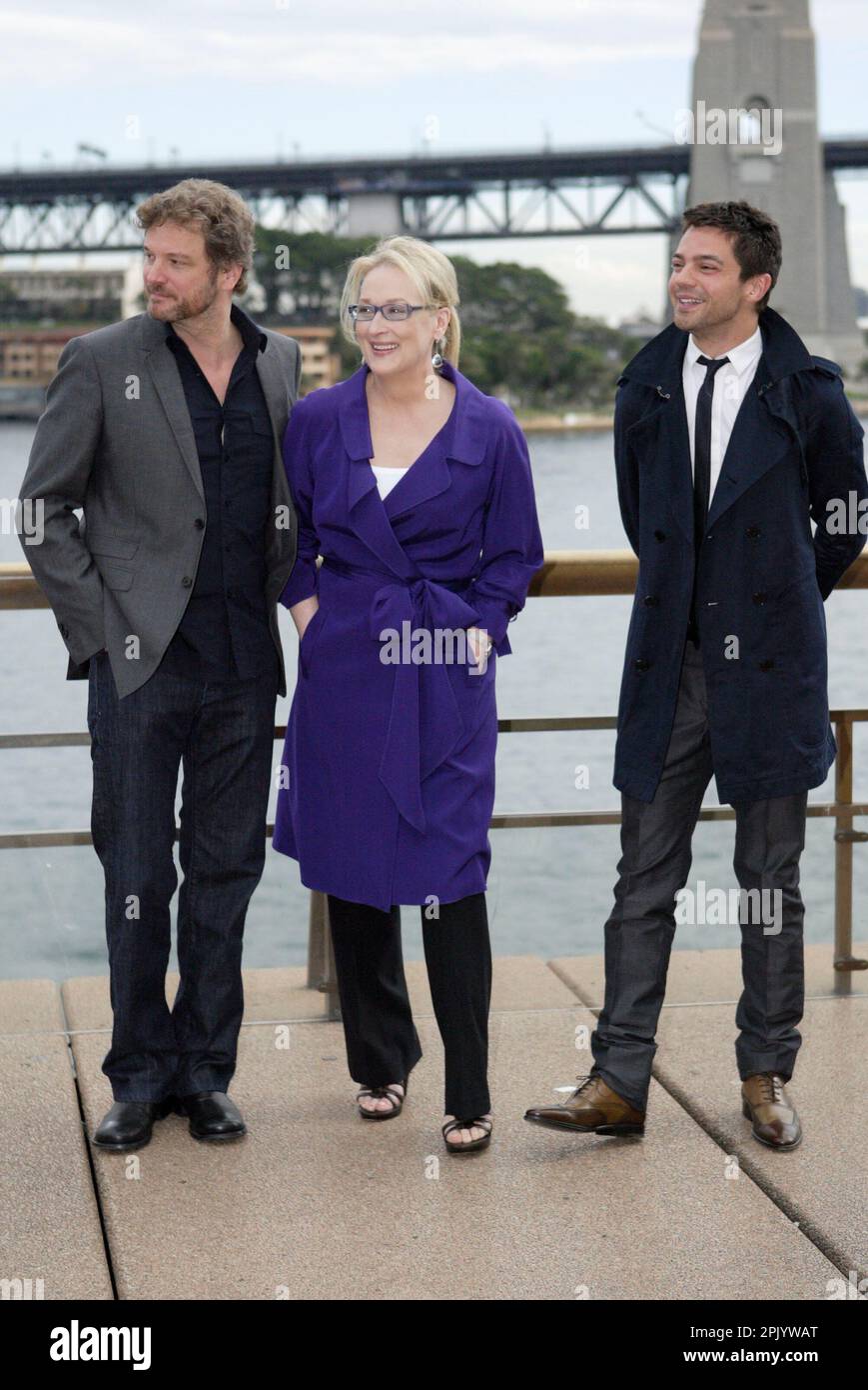 Meryl Streep, Colin Firth and Dominic Cooper hold a press conference ...