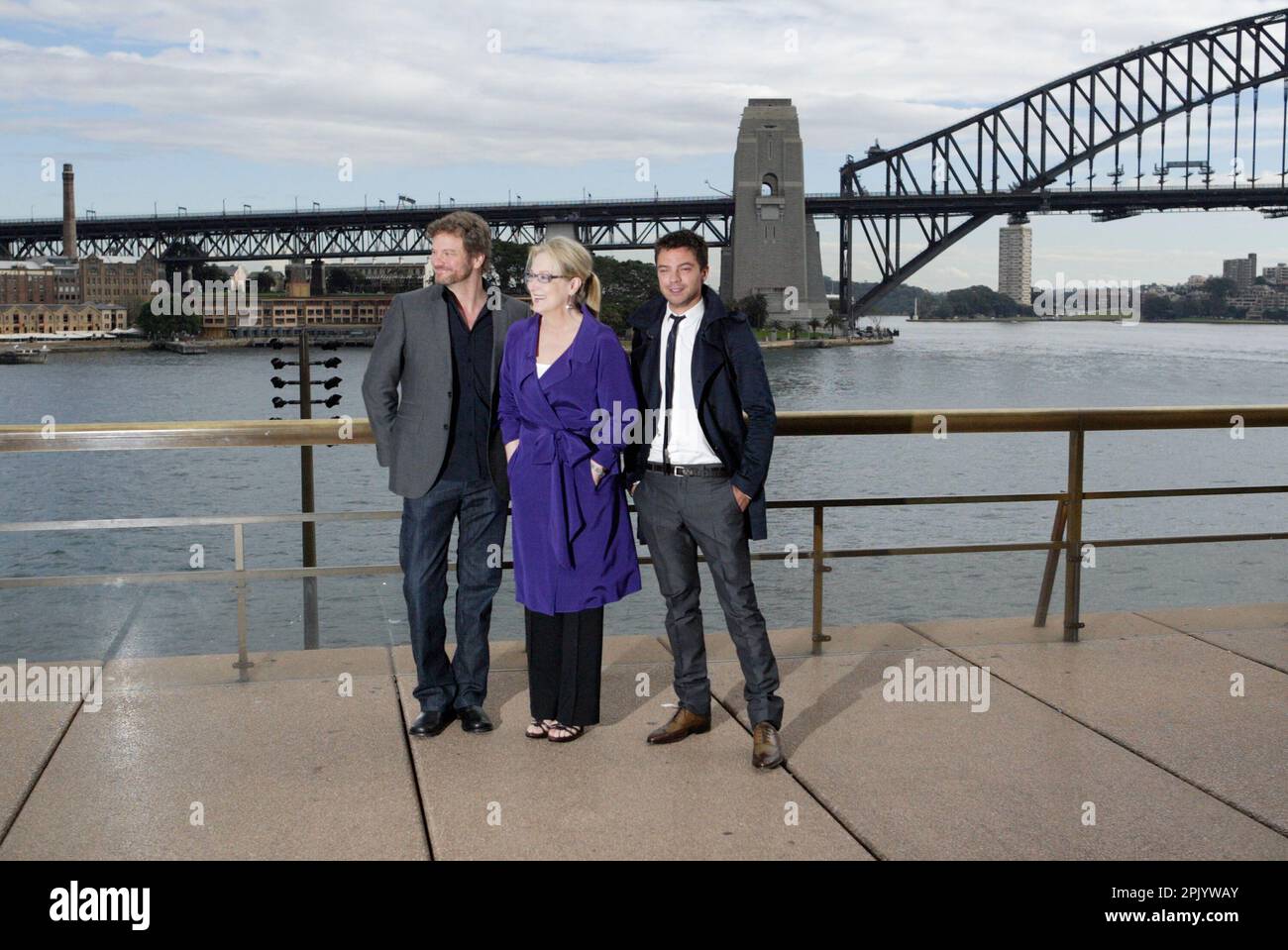 Meryl Streep, Colin Firth and Dominic Cooper hold a press conference ...