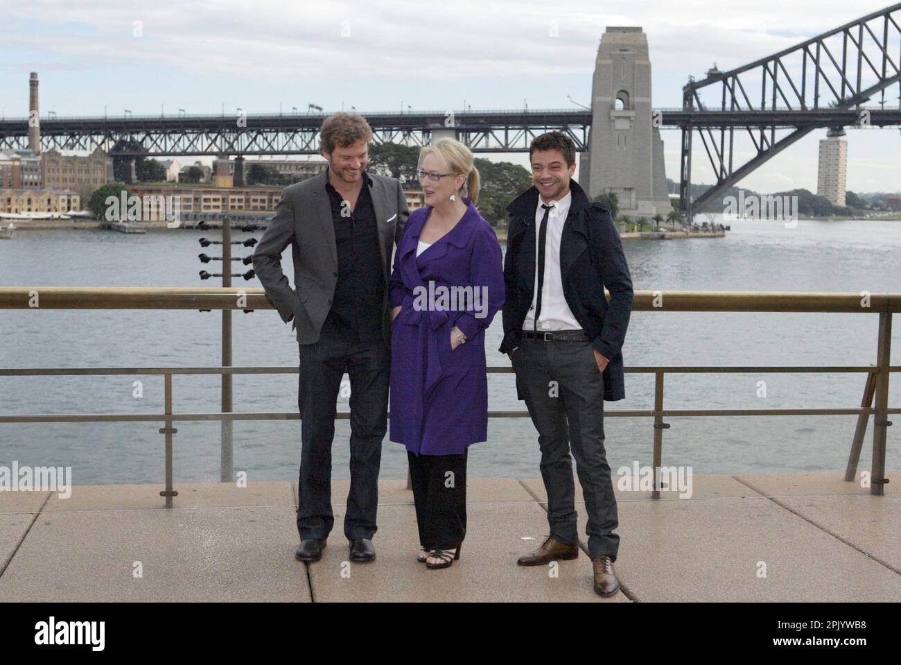 Meryl Streep, Colin Firth and Dominic Cooper hold a press conference ...