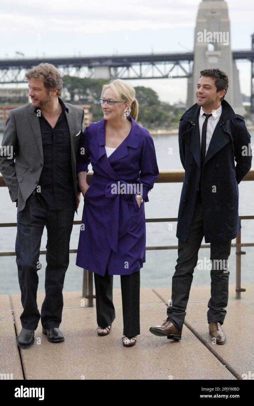 Meryl Streep, Colin Firth and Dominic Cooper hold a press conference ...