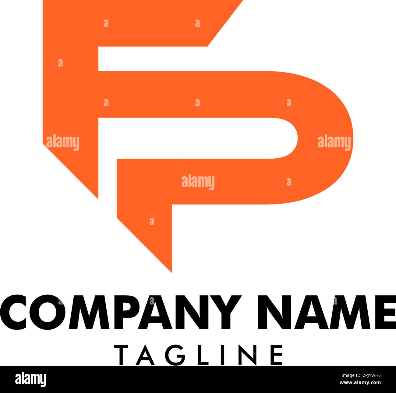 Initial fp logo vector vectors hi-res stock photography and images - Alamy