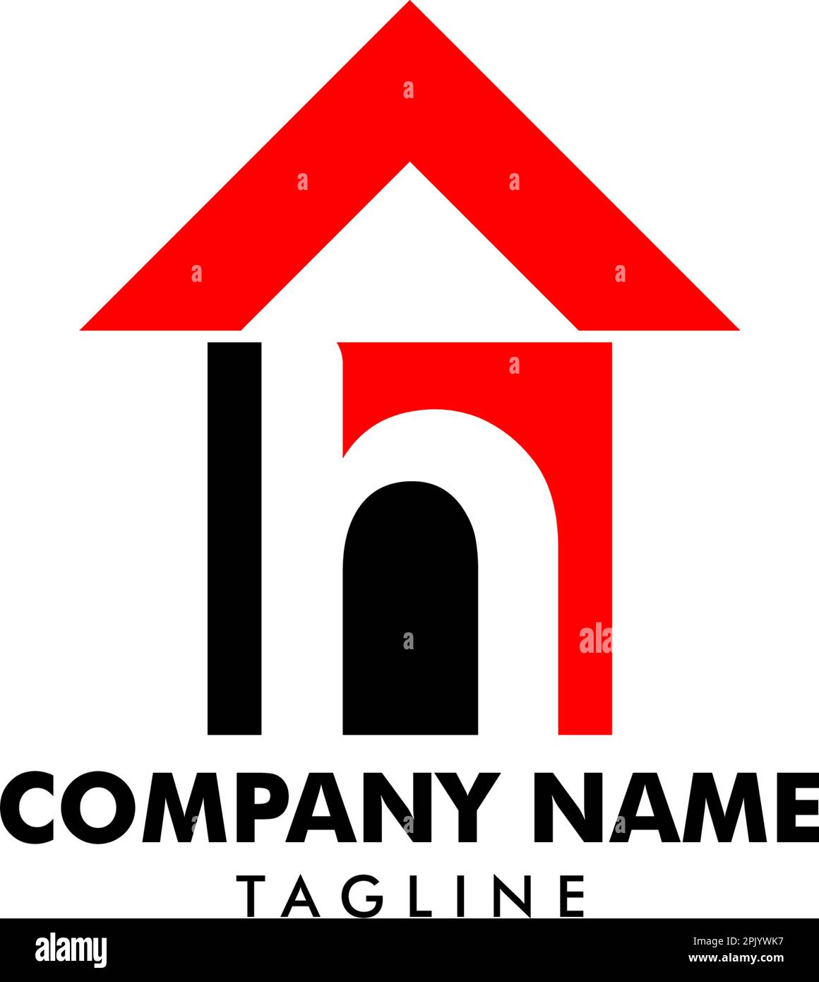 Initial Letter H House Logo Template Stock Vector Image & Art - Alamy