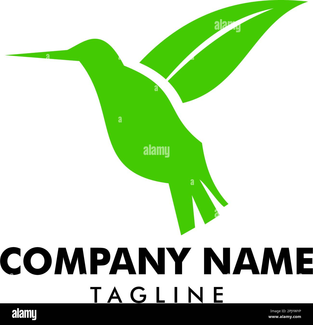 Hummingbird green leaf logo icon designs vector illustration Stock ...