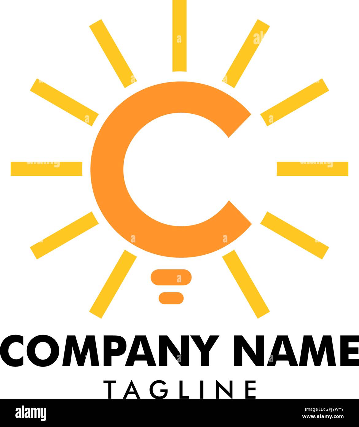 Idea bulb light letter C design logo Stock Vector Image & Art - Alamy