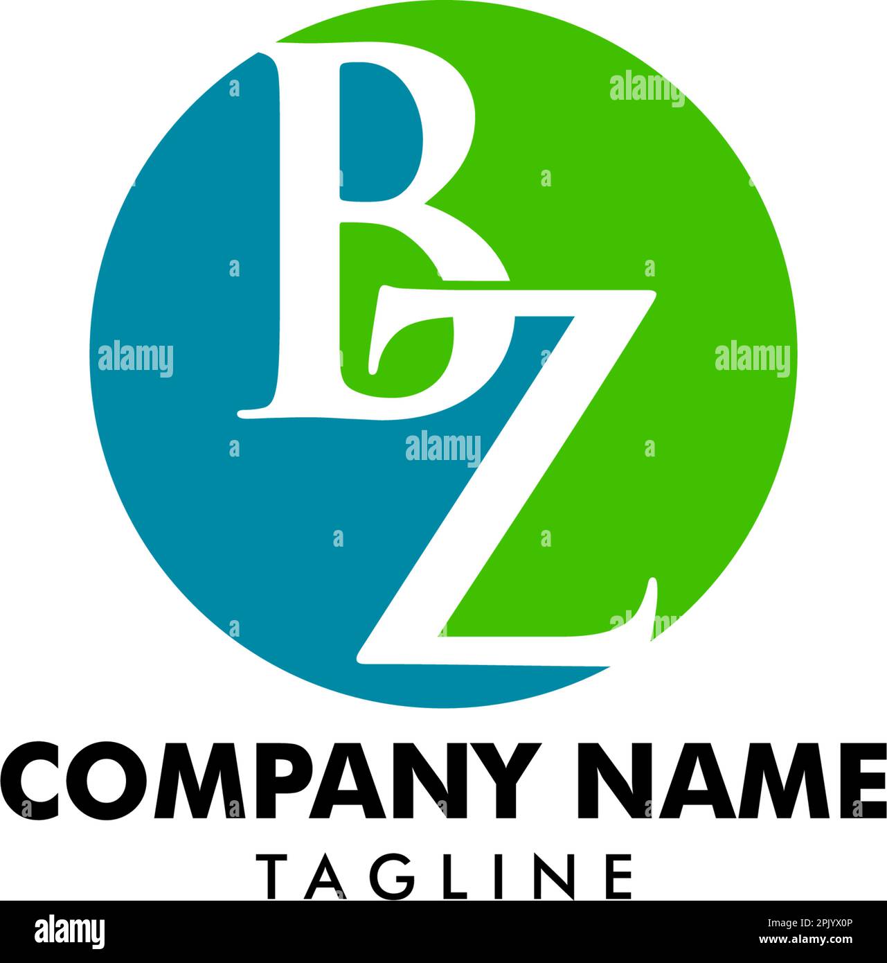 Initial Letter BZ Logo Template Design Stock Vector Image & Art - Alamy
