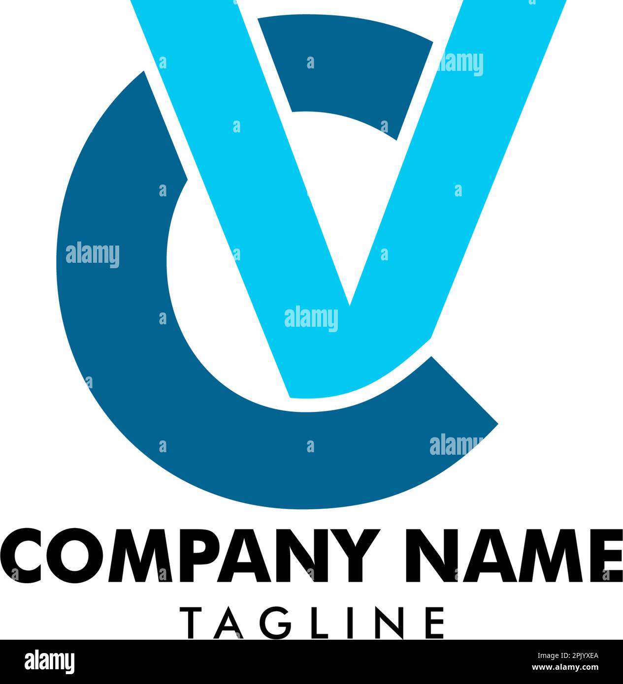 Initial Letter CV Logo Design vector Stock Vector Image & Art - Alamy