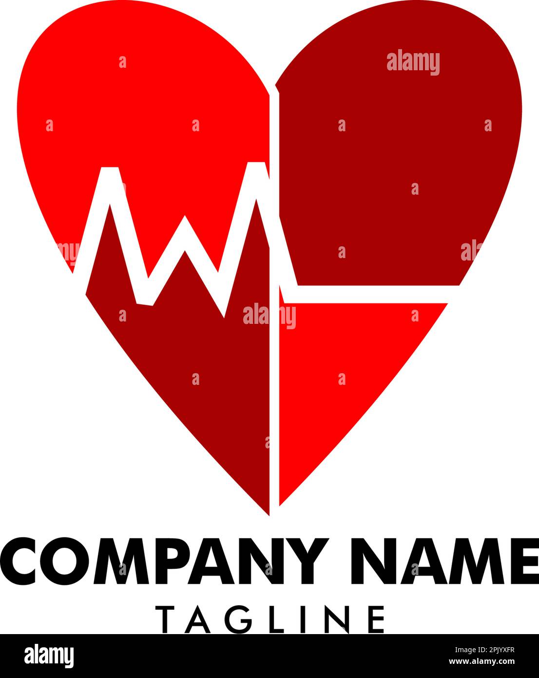 Heart Beat Logo Template Design Stock Vector Image & Art - Alamy
