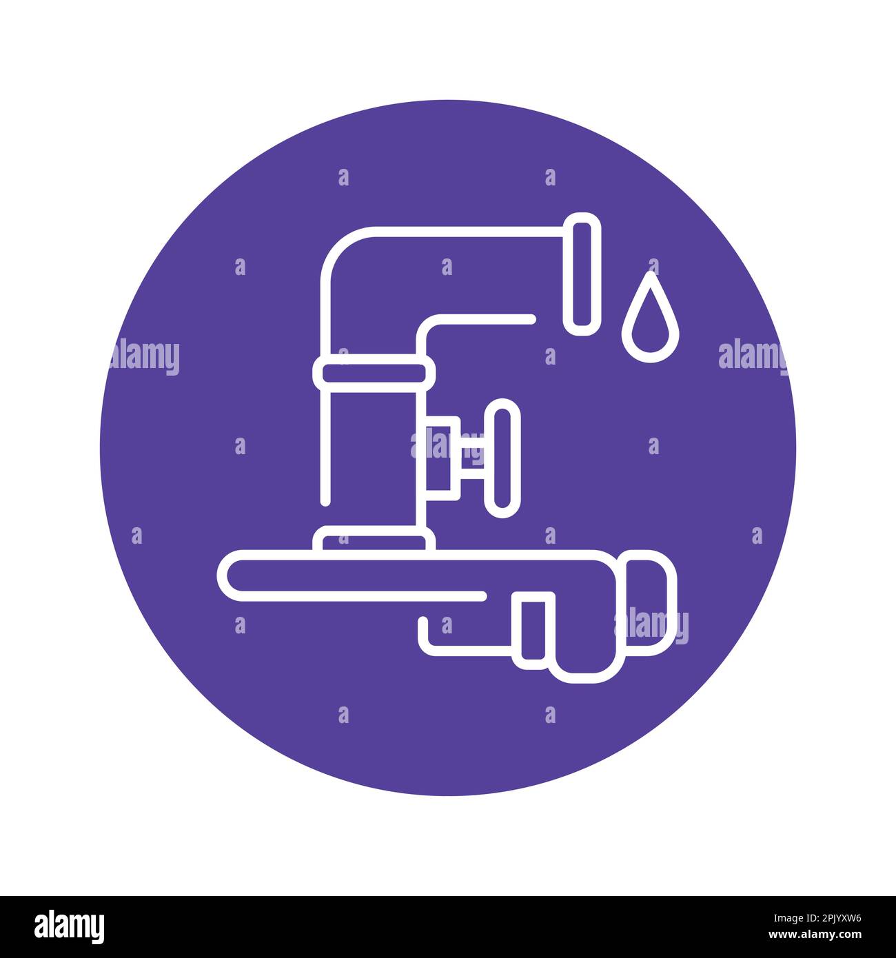 Water supply installation black line icon. Pictogram for web page Stock ...