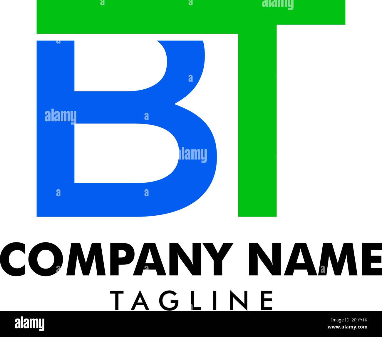 Initial Letter BT Logo Template Design Stock Vector Image & Art - Alamy