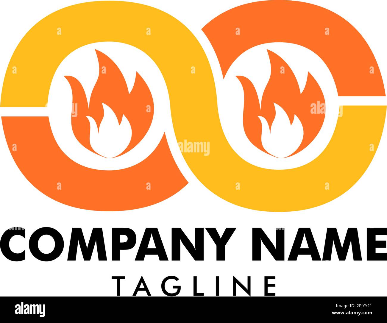 Infinity Fire Flame Logo Template Stock Vector Image & Art - Alamy