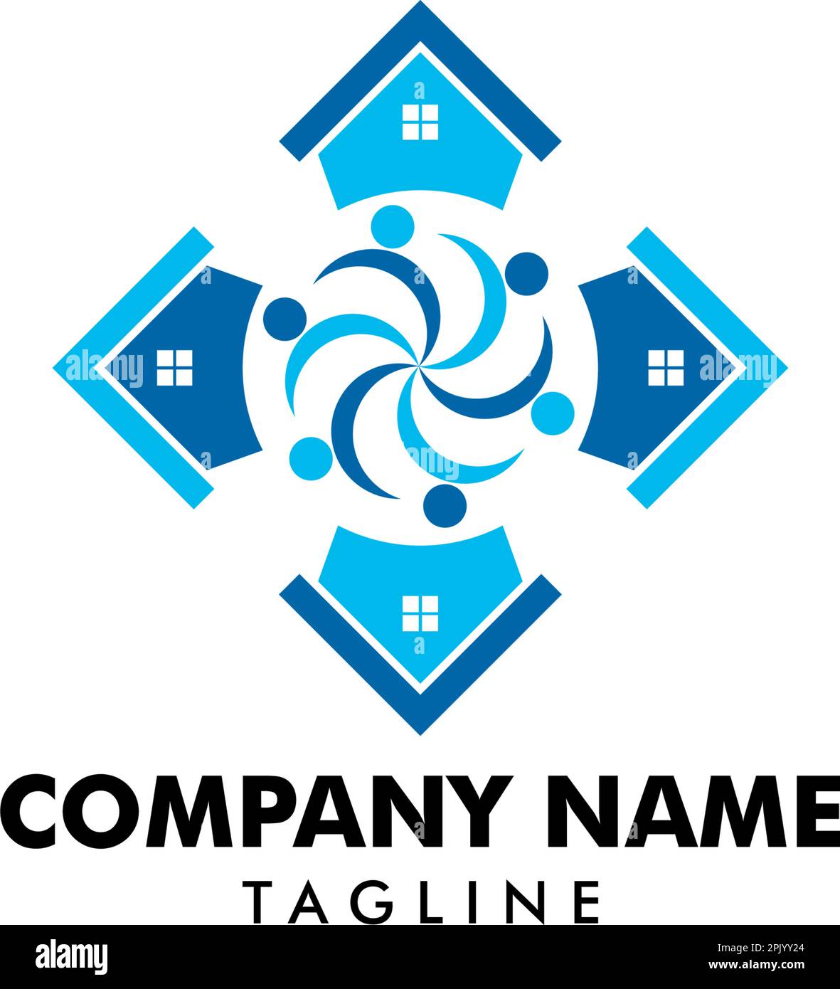 House People Community Logo Design Template Stock Vector Image & Art ...