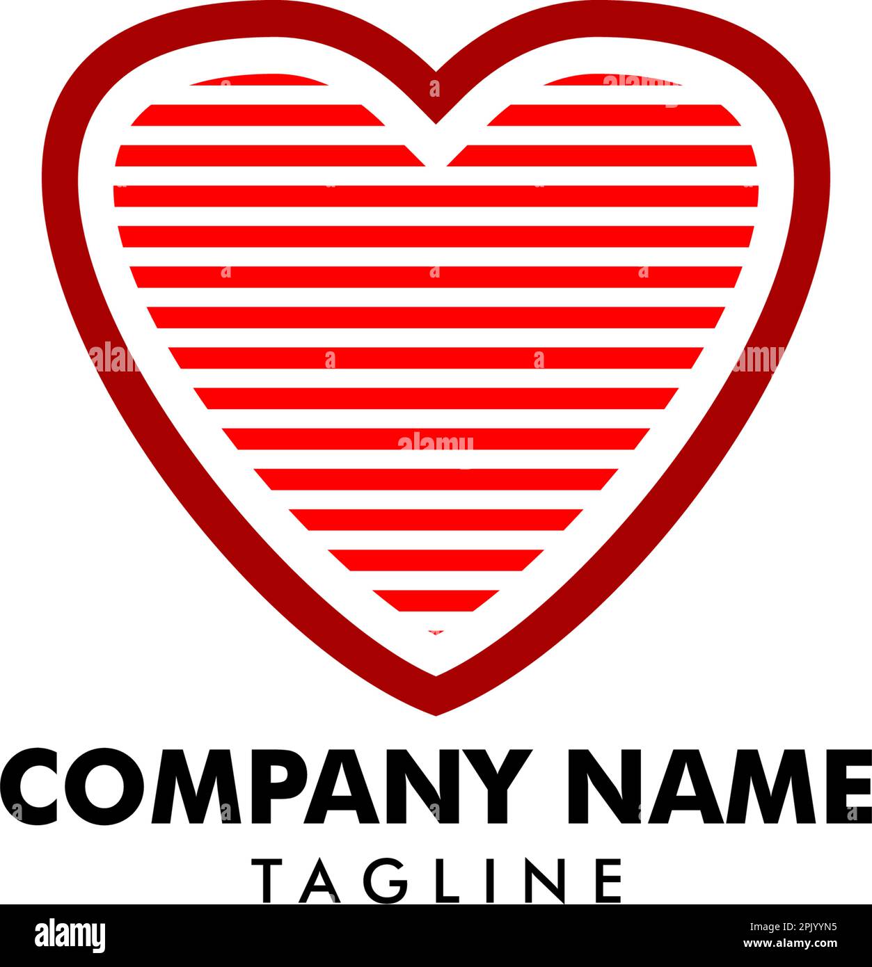 Heart Love Logo Vector Illustration Stock Vector Image & Art - Alamy