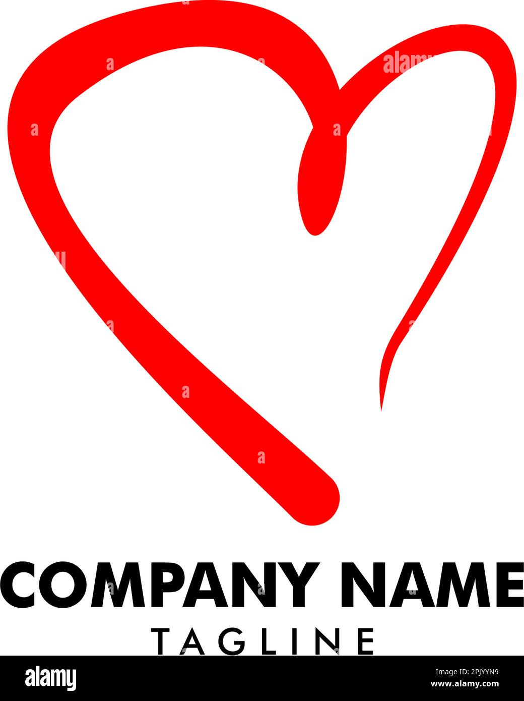 Heart Love Logo Vector Illustration Stock Vector Image & Art - Alamy