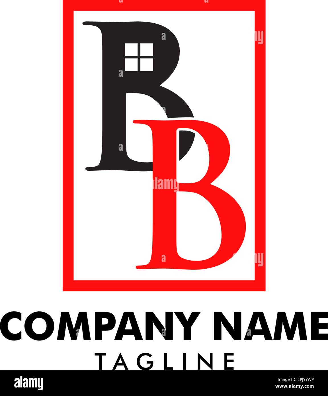 Initial Letter BB Real Estate Logo Design Template Stock Vector Image ...