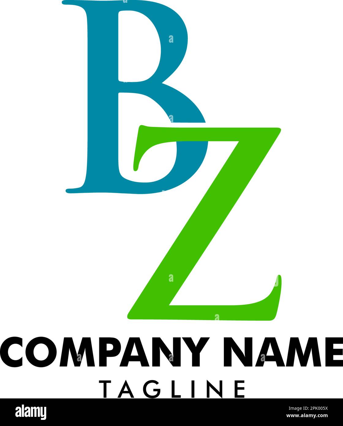 Initial Letter BZ Logo Template Design Stock Vector Image & Art - Alamy