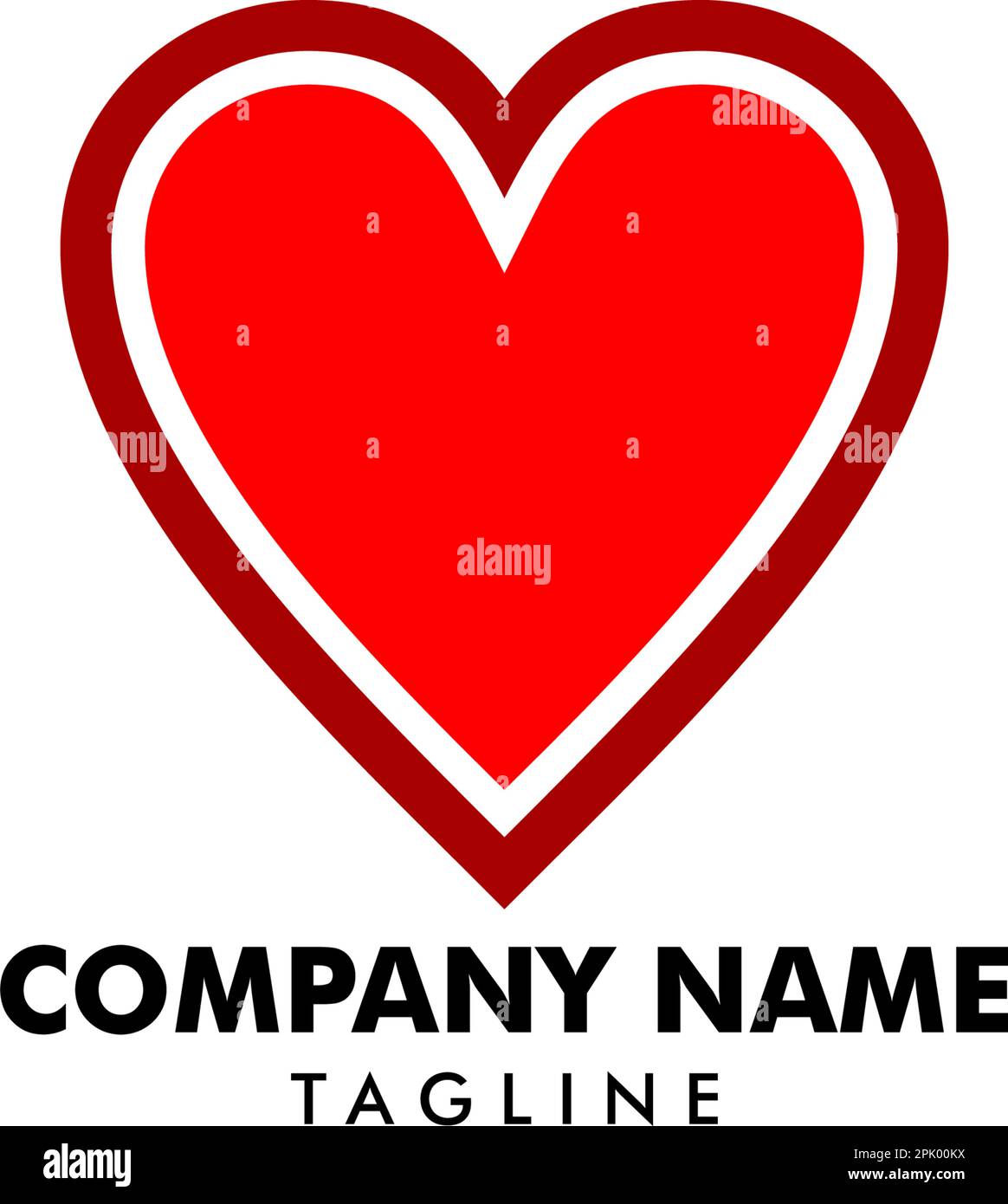 Heart Love Logo Vector Illustration Stock Vector Image & Art - Alamy