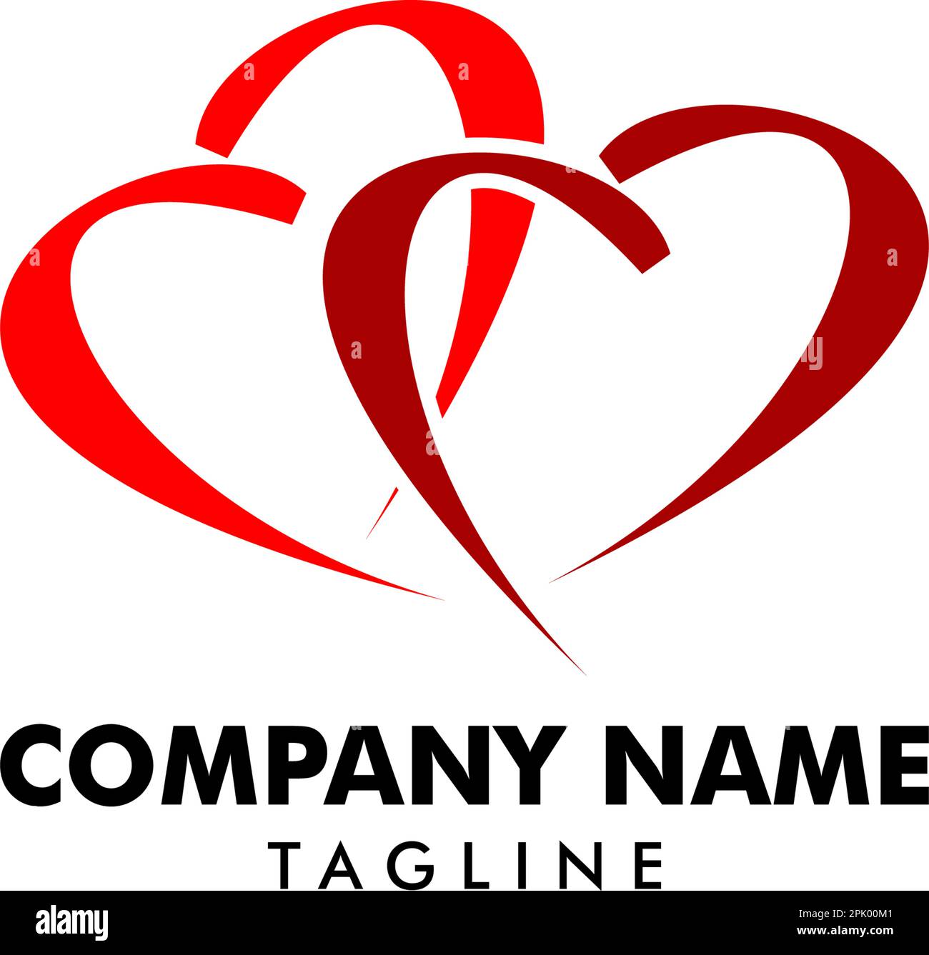 Heart Love Logo Vector Illustration Stock Vector Image & Art - Alamy