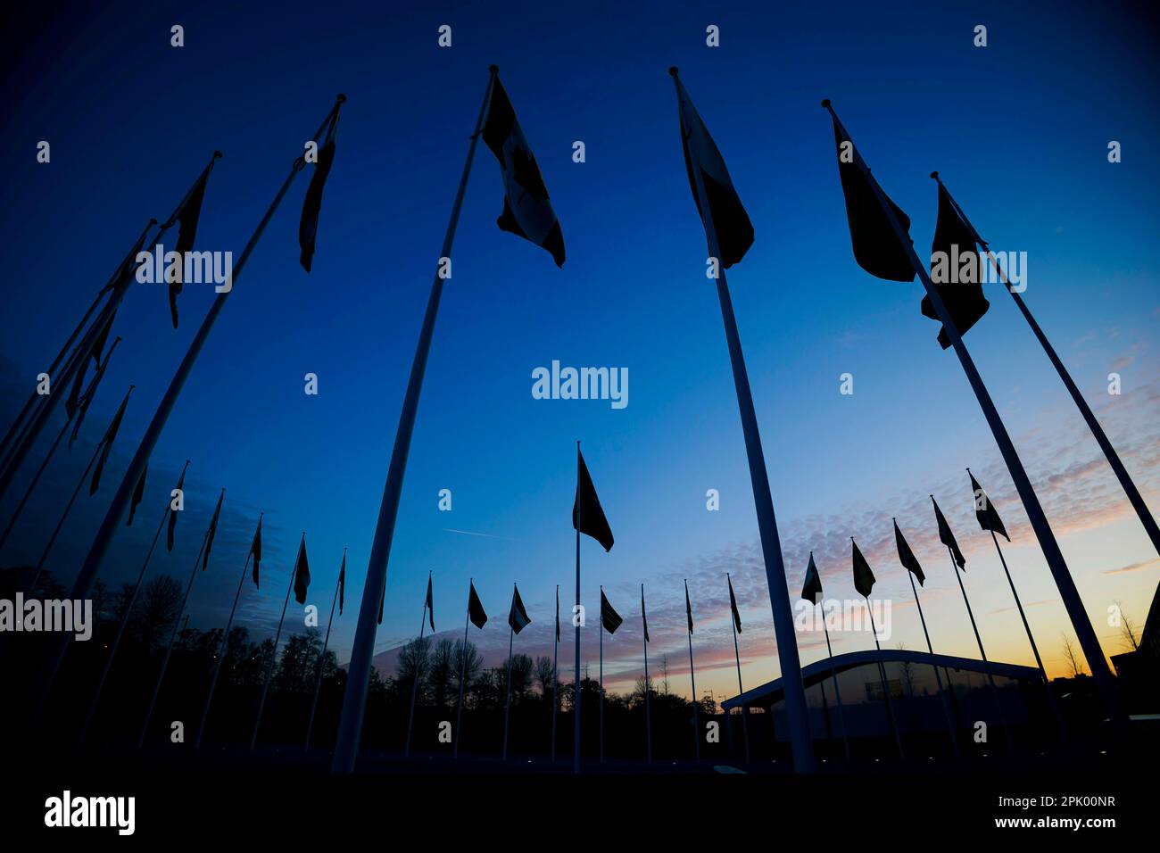 Nato headquarters flags 2023 hi-res stock photography and images - Alamy