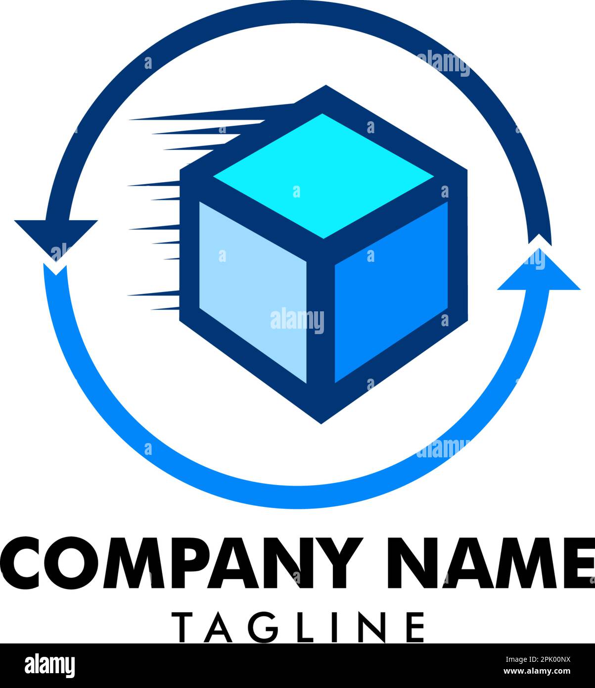 Fast Box Logo Design Template, Moving Box Stock Vector Image & Art - Alamy