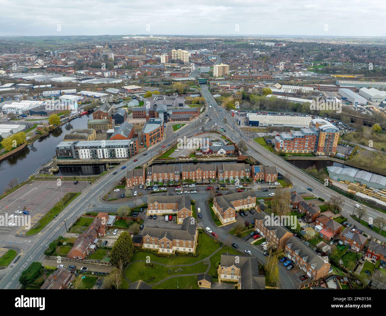 River calder yorkshire aerial hi-res stock photography and images - Alamy