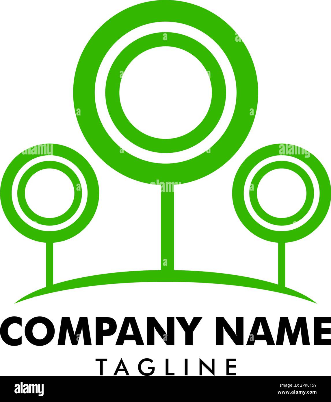 Green circle tree vector logo design template Stock Vector Image & Art ...