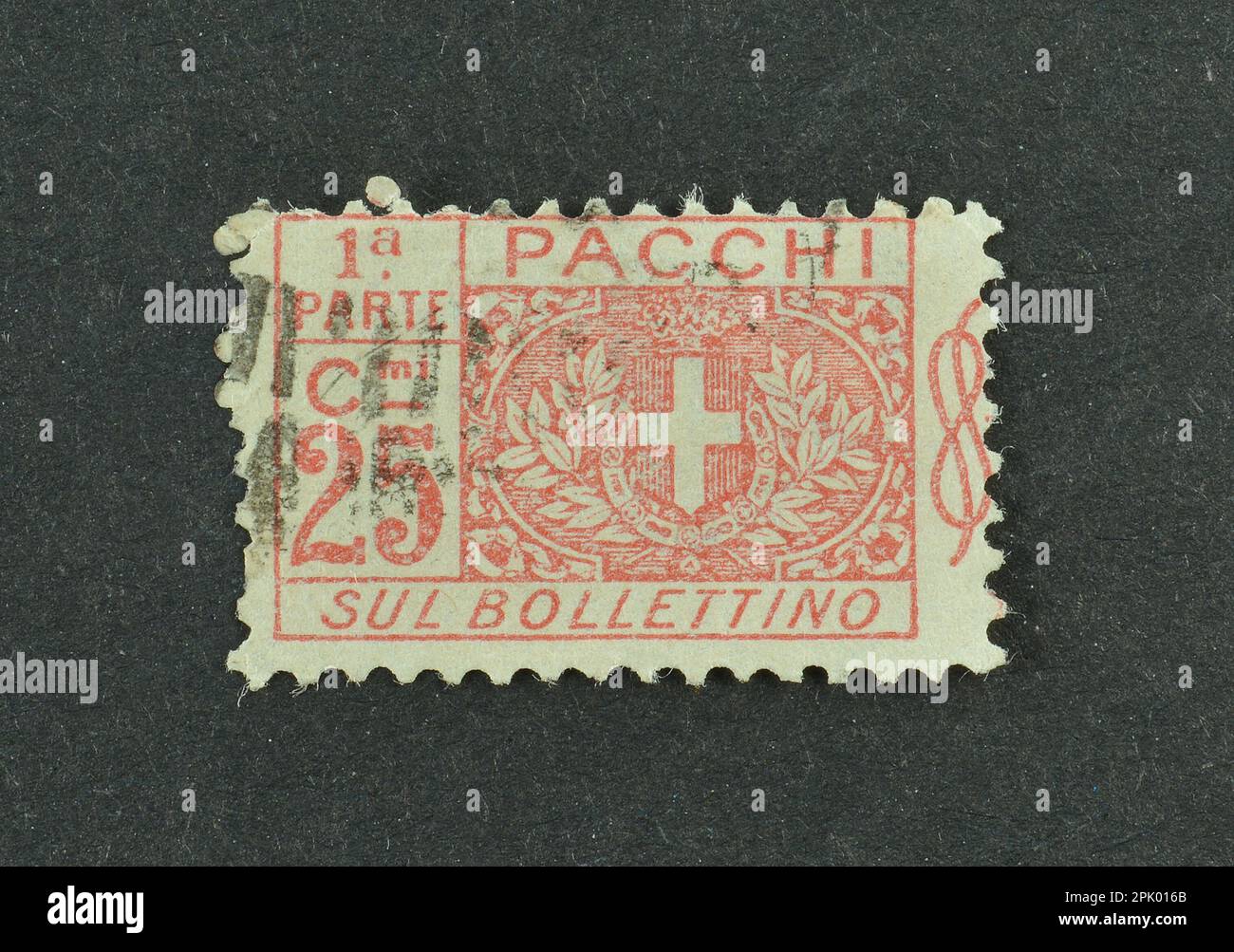 Postage stamp printed by Italy, Parcel stamp, circa 1914 Stock Photo ...