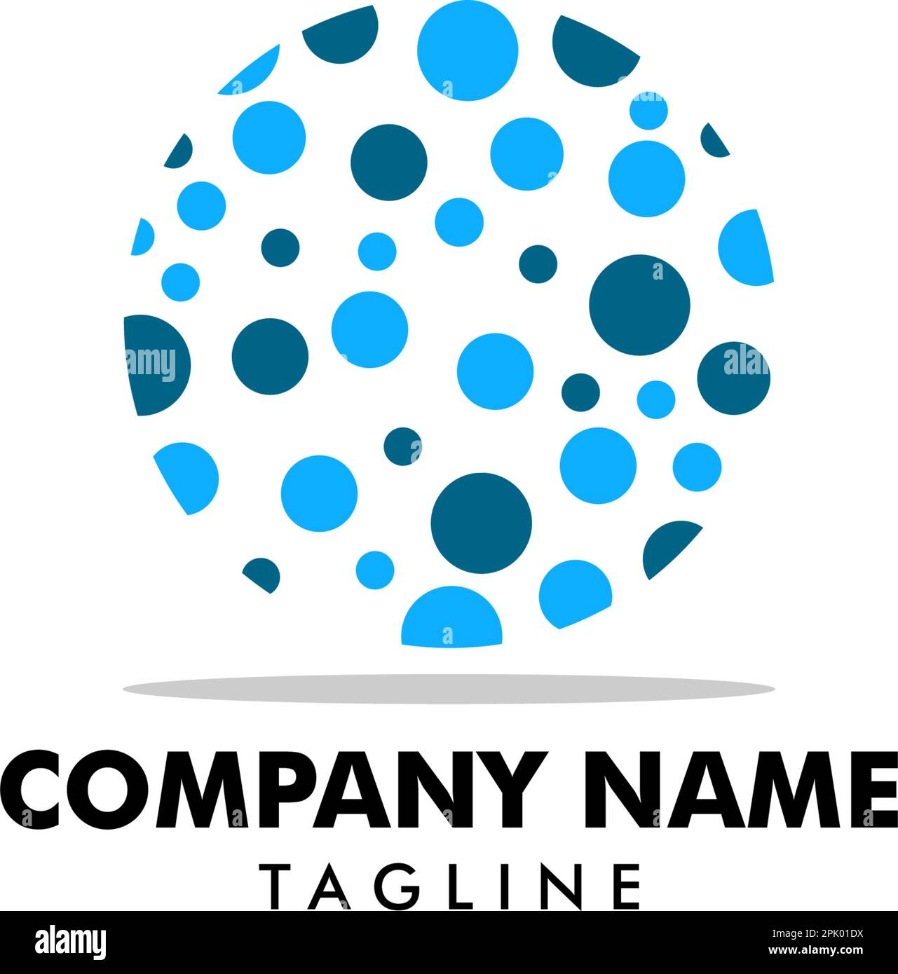Circular dot logo icon modern and dynamic shape Stock Vector Image ...