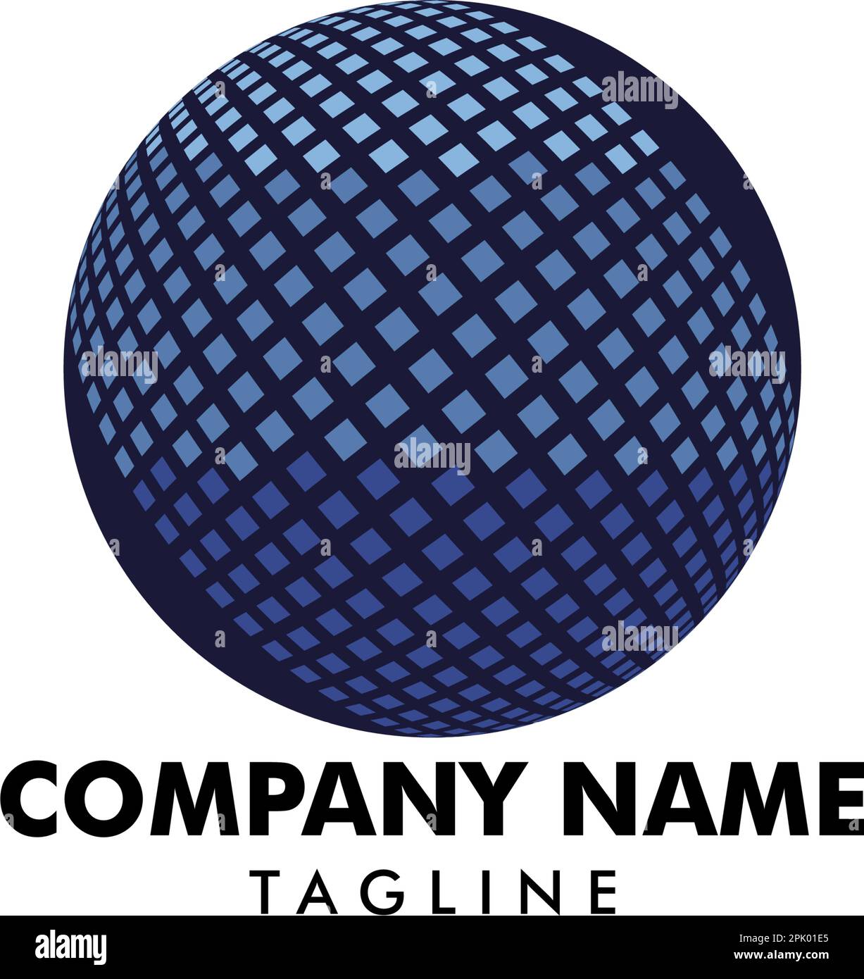 Digital Pixel Globe Logo Design Template Stock Vector Image & Art - Alamy